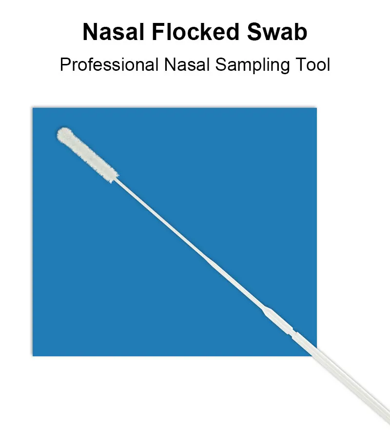 Flocked Nasal Specimen Collection Swab Disposable Nasopharyngeal ...