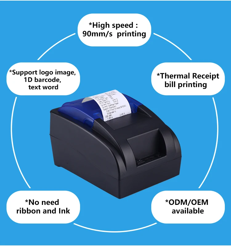 Cheap Price 58mm Portable Mini Printer Thermal Receipt Printer For All ...