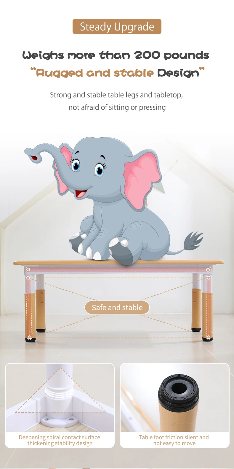 New Design Adjustable Table For School Multifunctional Play Table ...