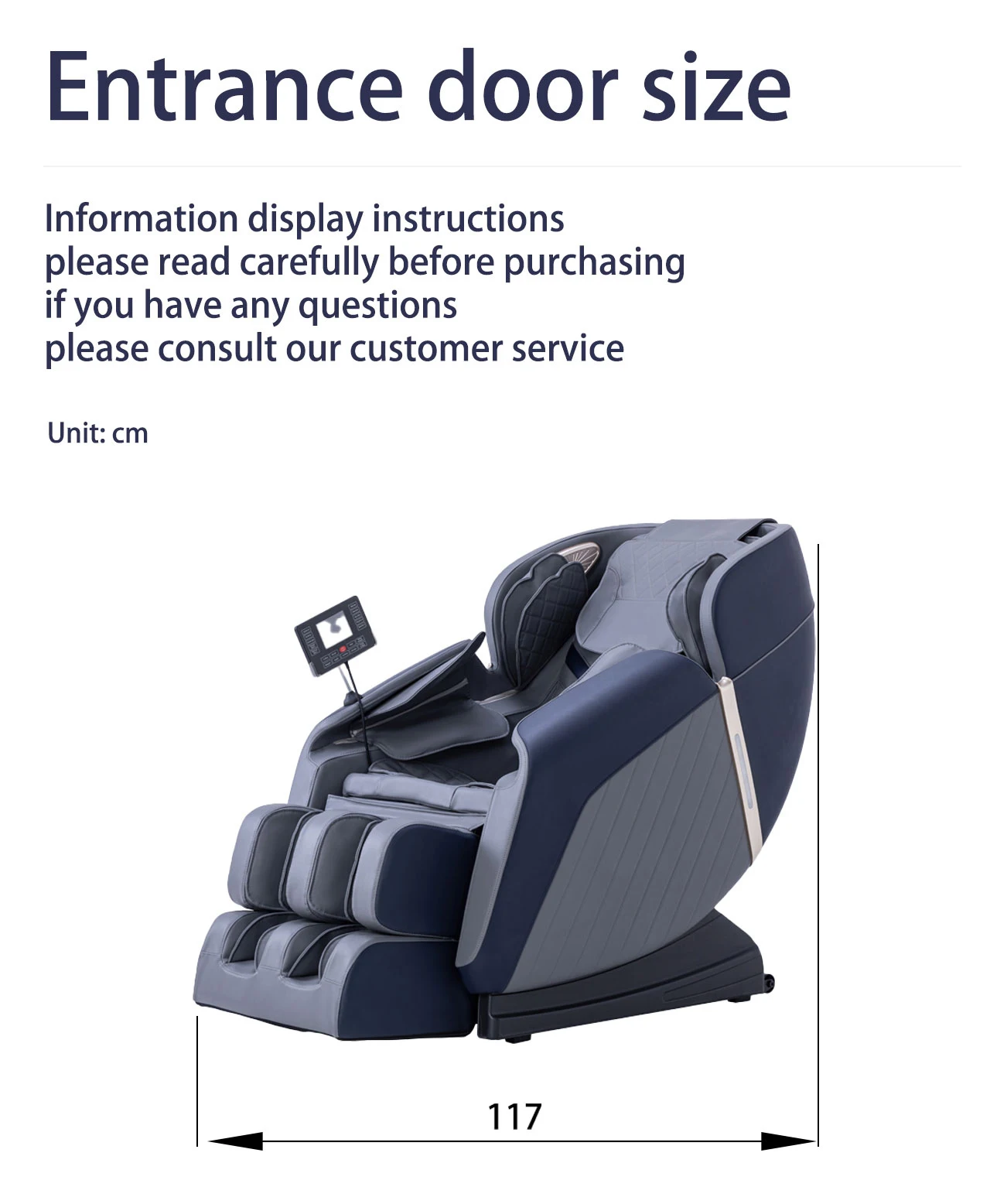 OYEAL Deluxe Zero Gravity Electric Massage Chair Blood Circulation Automatic Detection with ...