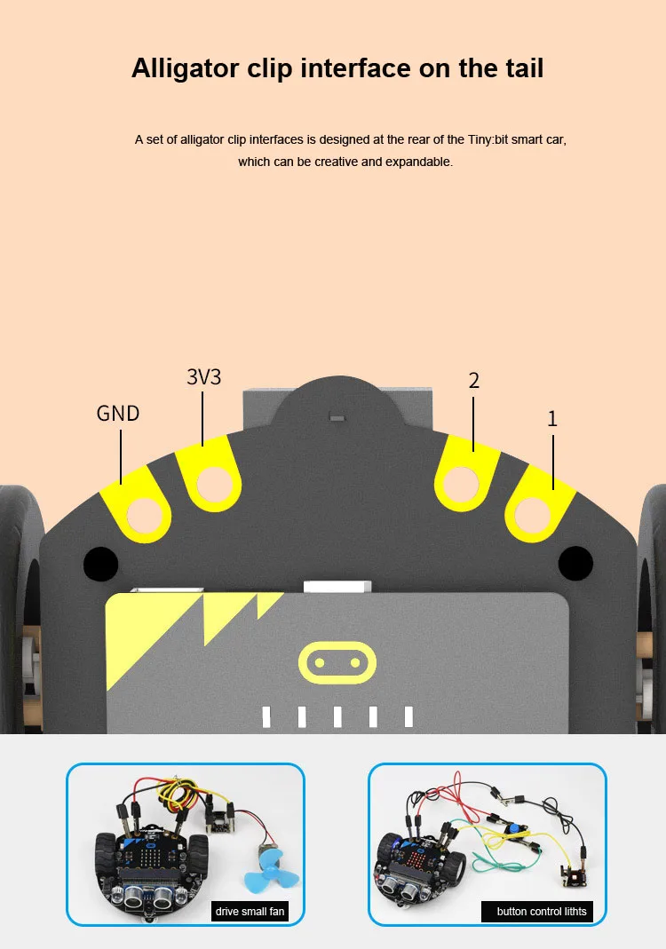 Tiny:bit Smart Robot Car - Micro:bit Graphical Programming