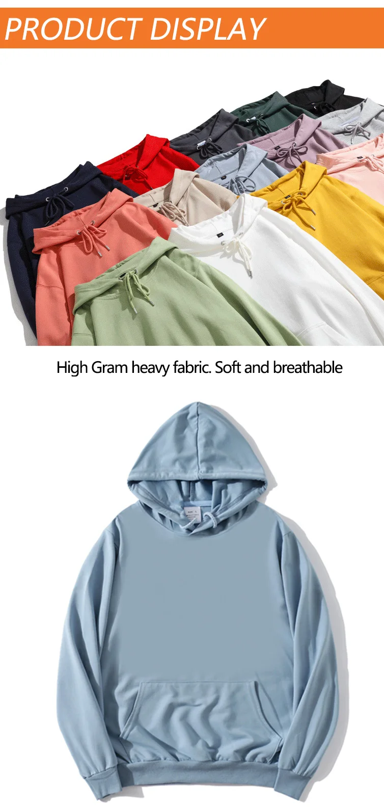 Wholesale Heavy Weight Oversize Pullover Logo Hoodies Cut Edge Raw Hem Men Sweatshirt Embroidery ...