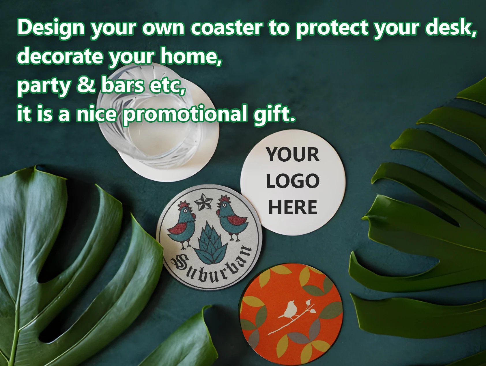 Custom Logo Print 5ply Thick Paper Recycled Coaster Wein Untersetzer ...