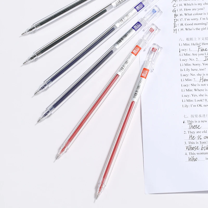 Shands Triangular Transparent Penholder Full Needle Tube Carbon Ink Gel ...