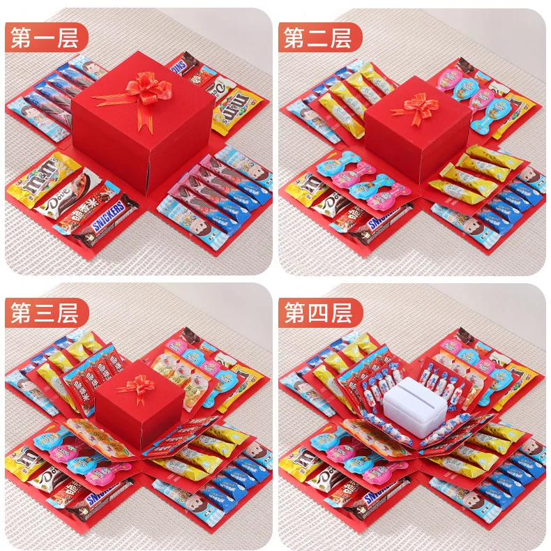 Explosion Surprise Exploding Birthday Gift Box Mystery Boxes With 20 ...