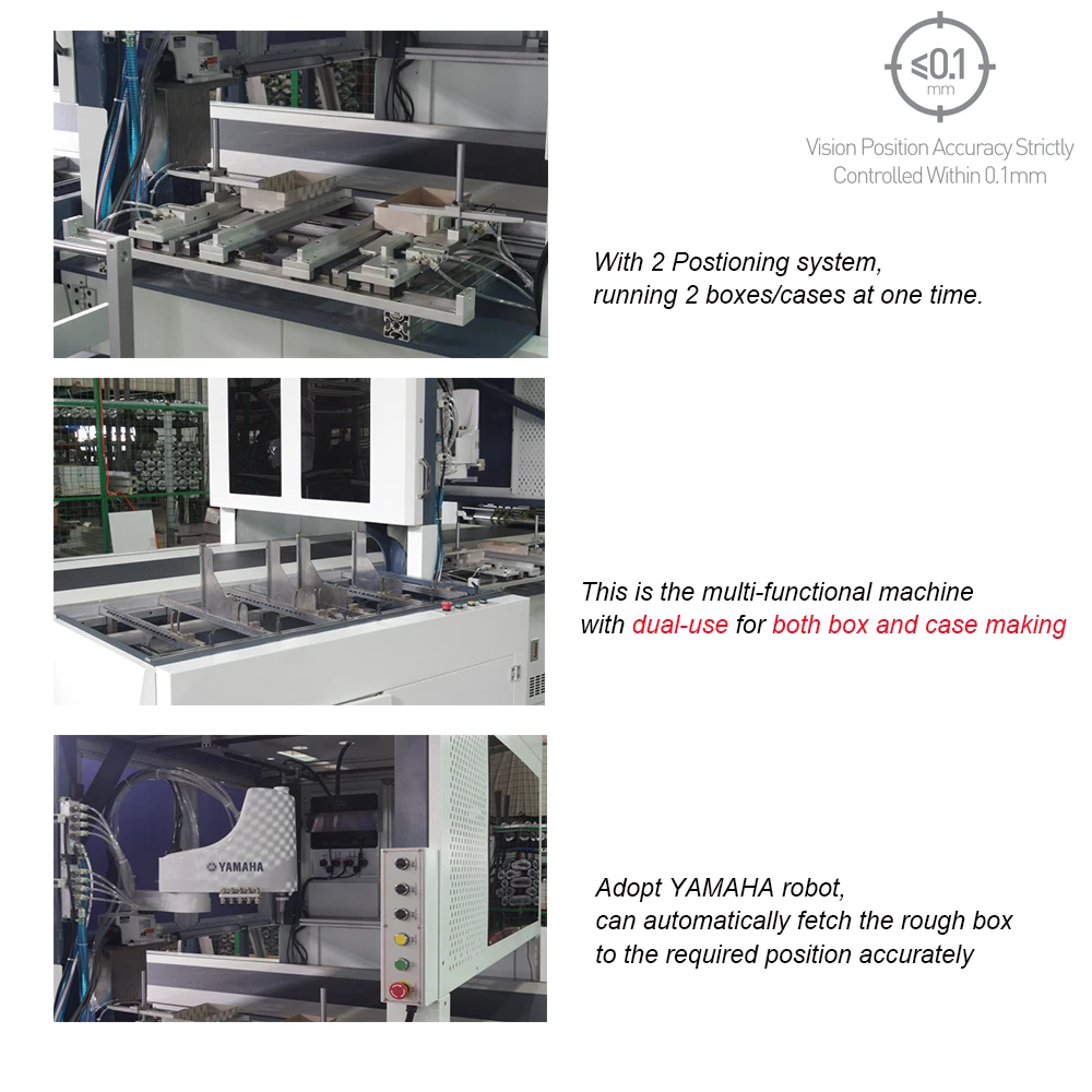 Automatic Visual Positioning Machine Rigid Box Hardcover Case Making ...