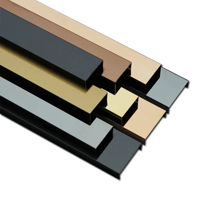 Foshan L Shaped Stainless Steel Skirting Board Flooring Polished Trim ...