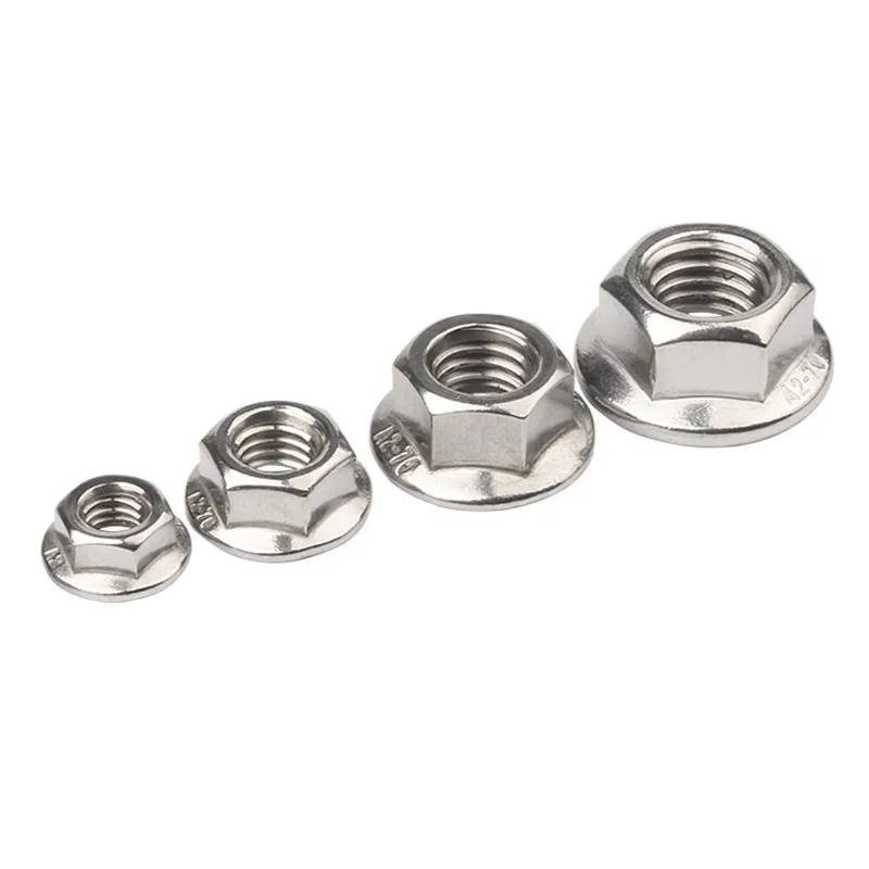 DIN6923 M4 M6 M8 M10 M12 M16 M20 M30 Hexagon Flange Nut Stainless Steel ...