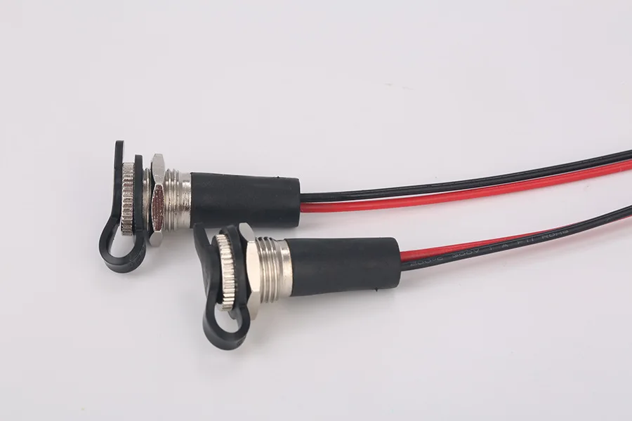 IP68 Rated Waterproof Panel Mount DC Power Jack Bulkhead Cable Assembly ...