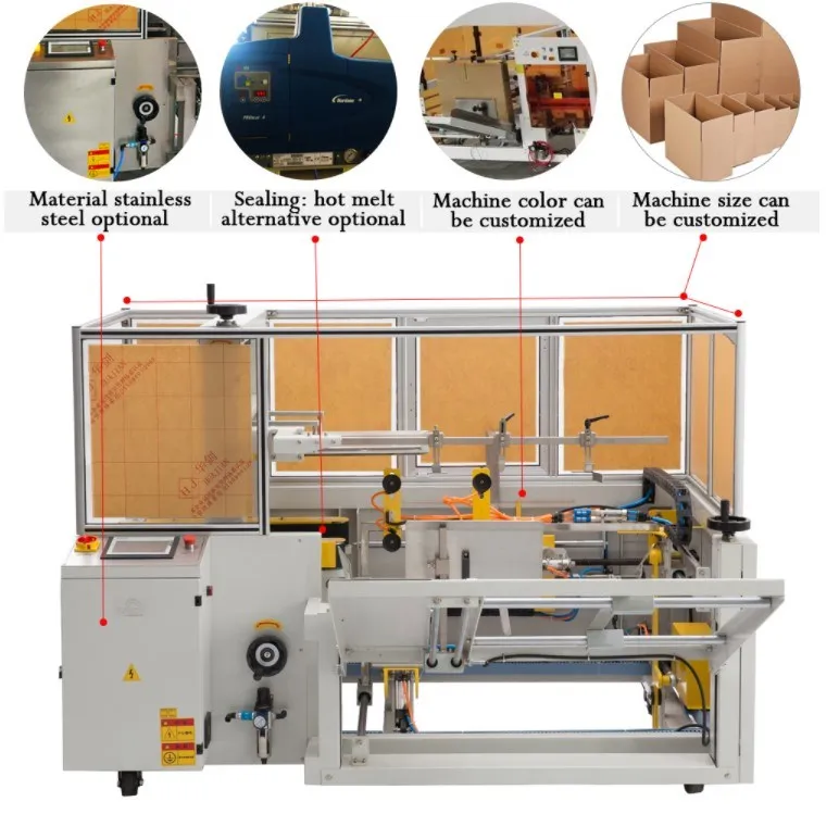 Automatic Electric Carton Box Case Erector Sealing Erecting Machine ...