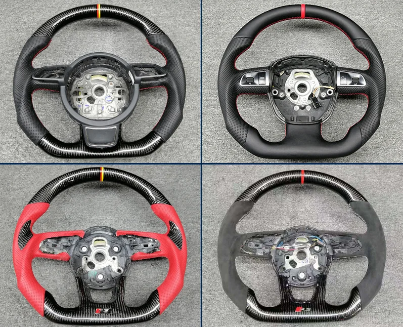 FR Audi Rs4 Rs6 Rs7 Sq5 B8 C7 Accessories Carbon Fiber Steering Wheel ...