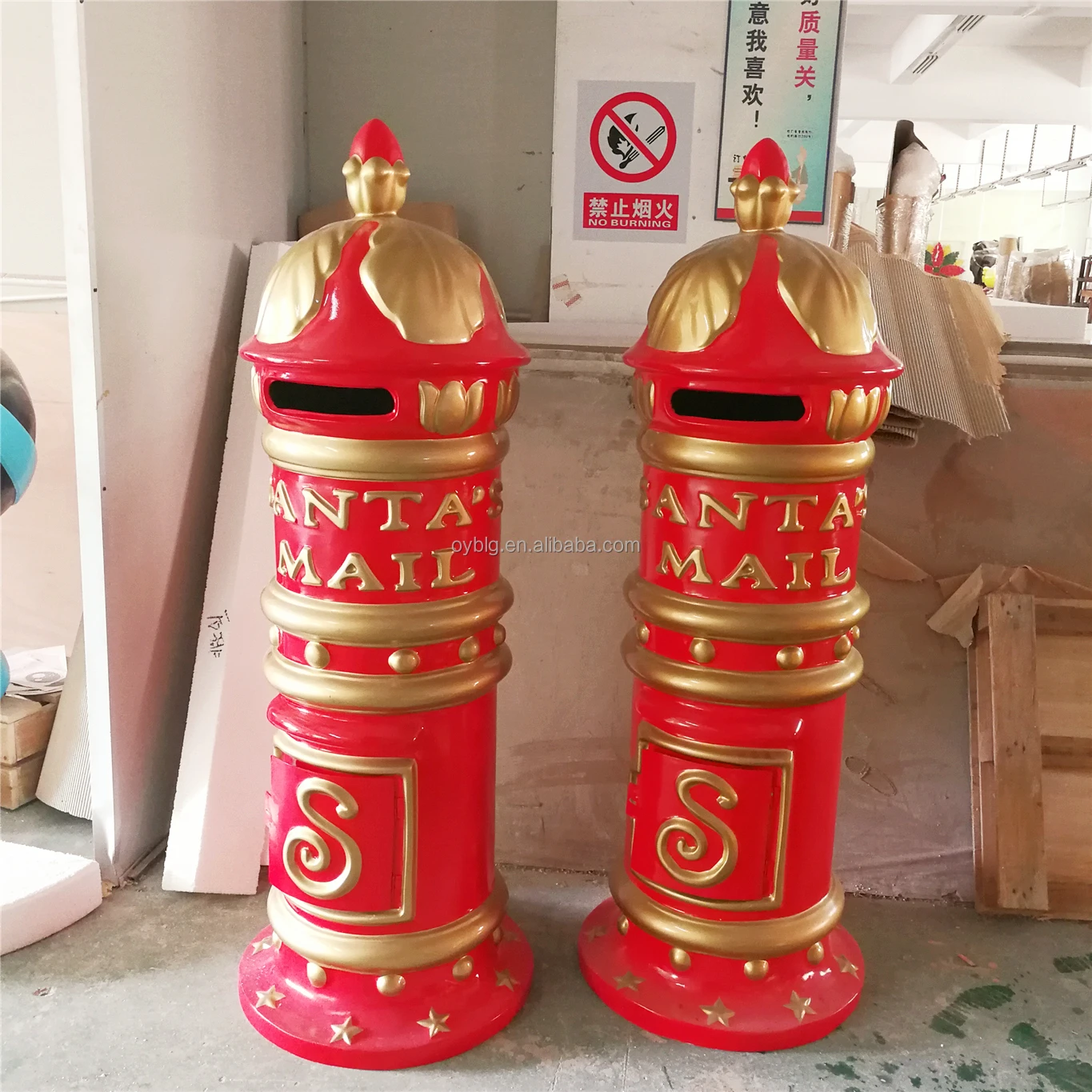 Fiberglass Post Box Mailbox Pillar Box For Christmas Decoration - Buy ...