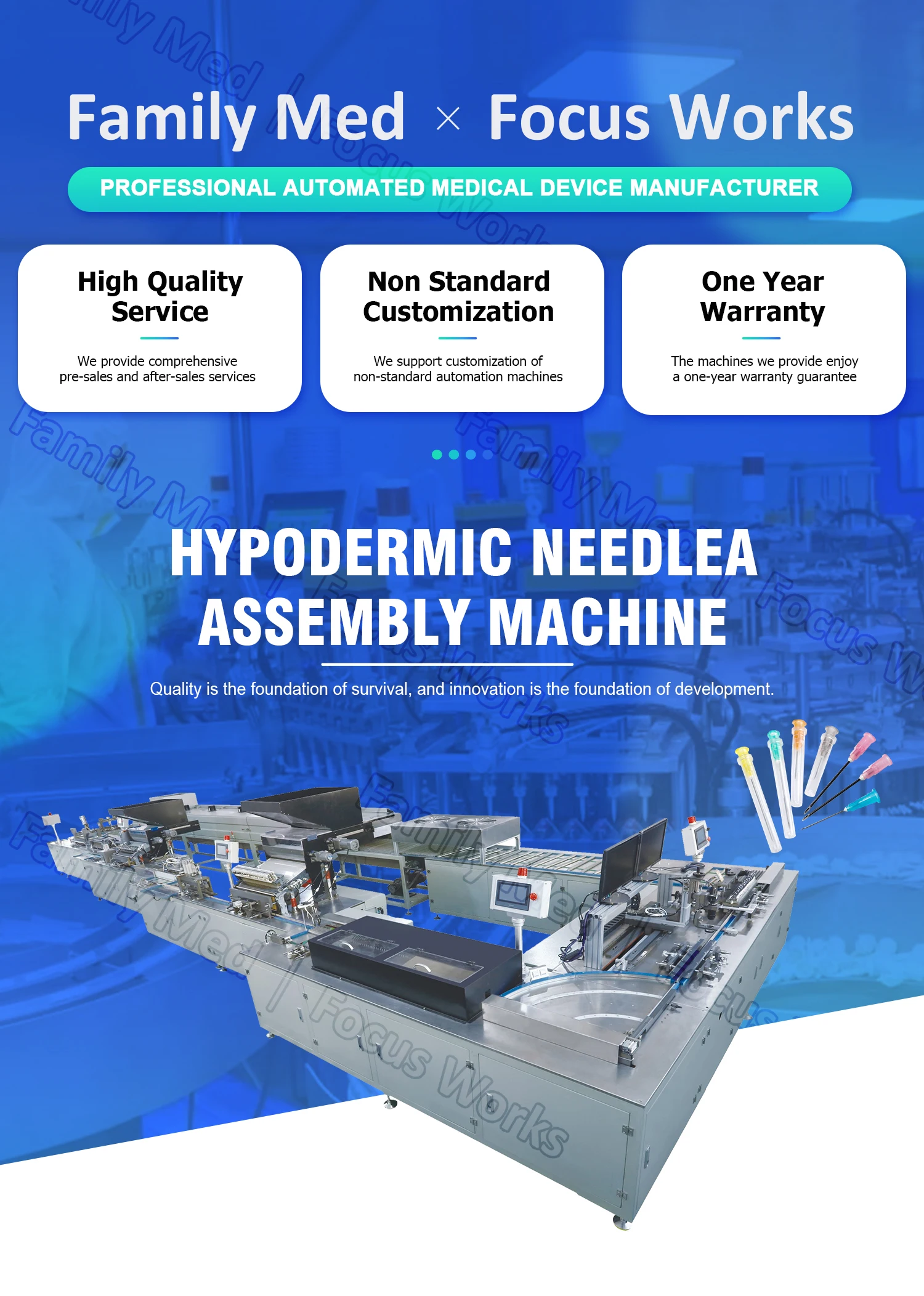 Hypodermic Needle Assembly Machine Syringe Production Line Injection ...