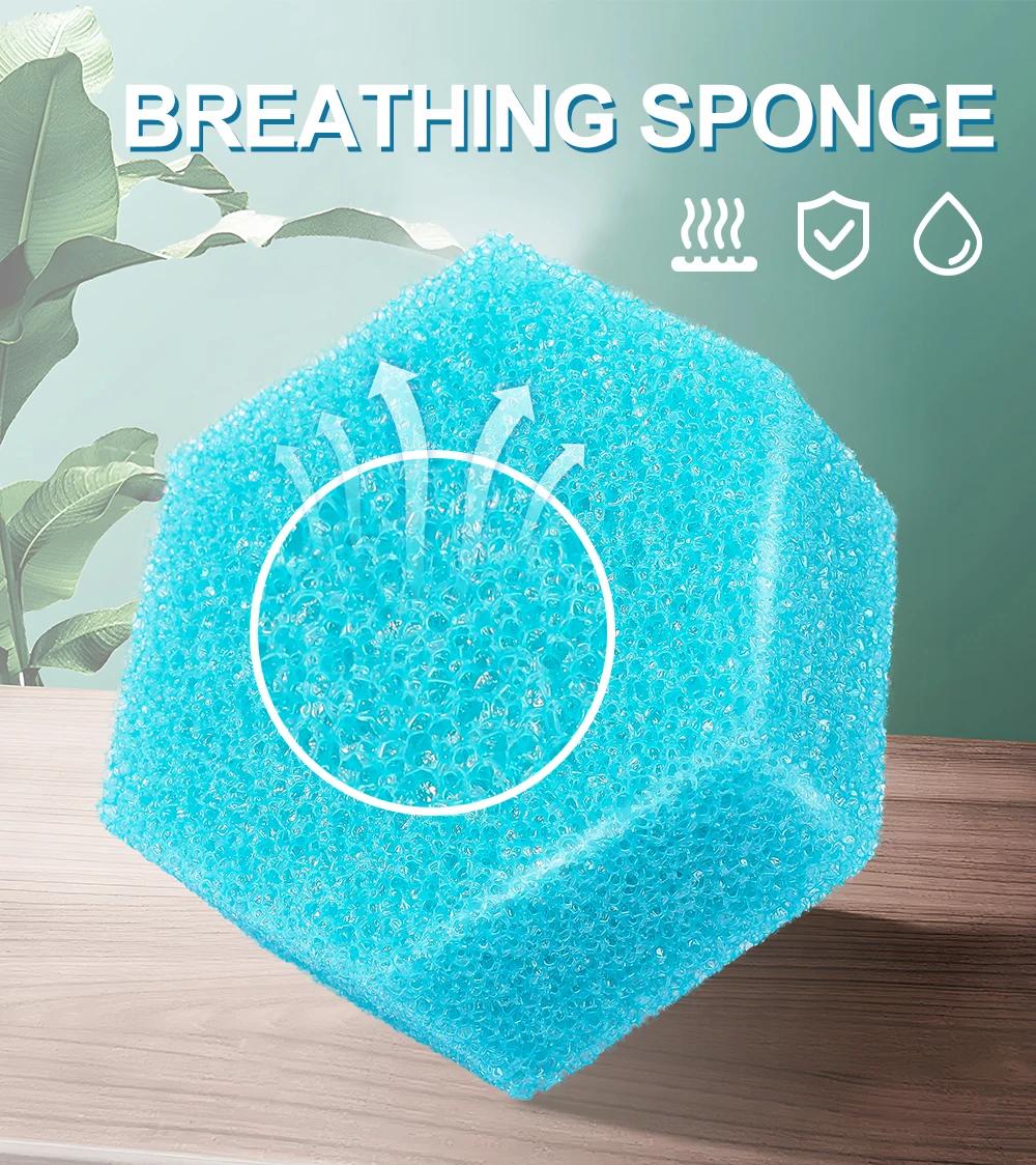 Reusable Washable Sponge - Soft in Warm Water, Firm in Cold