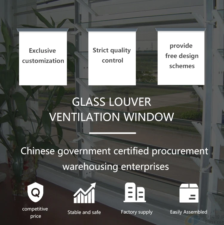 Window Glass Louver Automated Glass Jealousy Louvre windows Airier ...