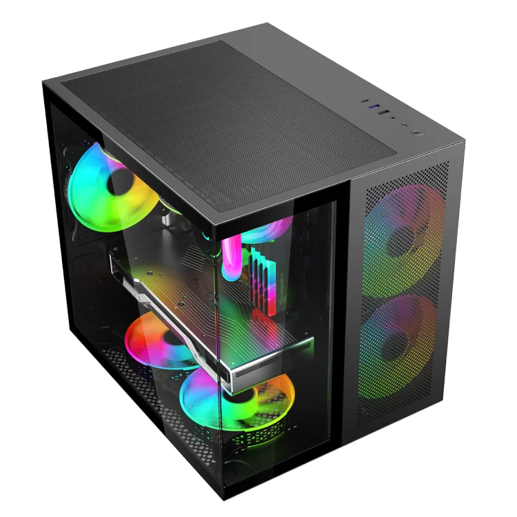 Pc Case Mid Tower Matx Gaming Computer Case With High Air Flow ...