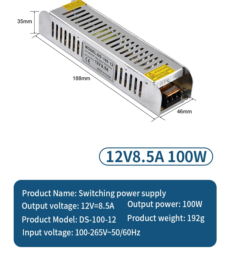 12v 20.8a 250w 12v 24v Power Supply Constant Voltage 60w 100w 150w 200w 300w 400w Led Light ...