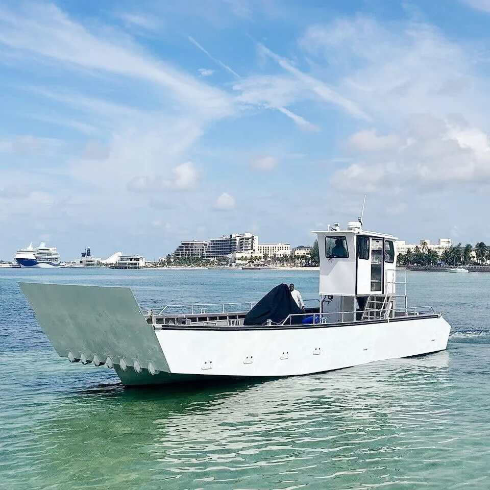 50ft Barge Boat Aluminum 5083 - Luxury Cargo Transport