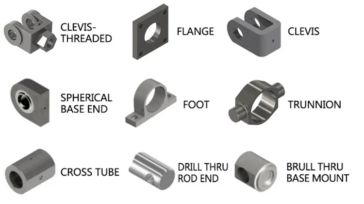 Double Acting Hydraulic Cylinder Universal Hydraulic Cylinder 2" Bore 6 ...