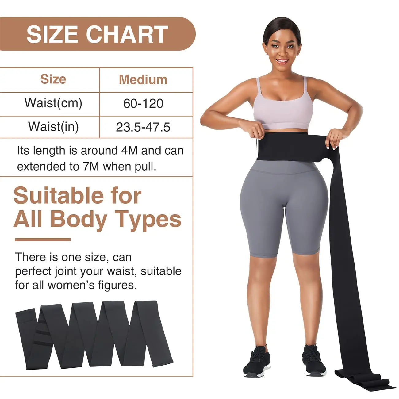 size chart shaperx waist trainer belt body shaper Amazon Basics Womens ...