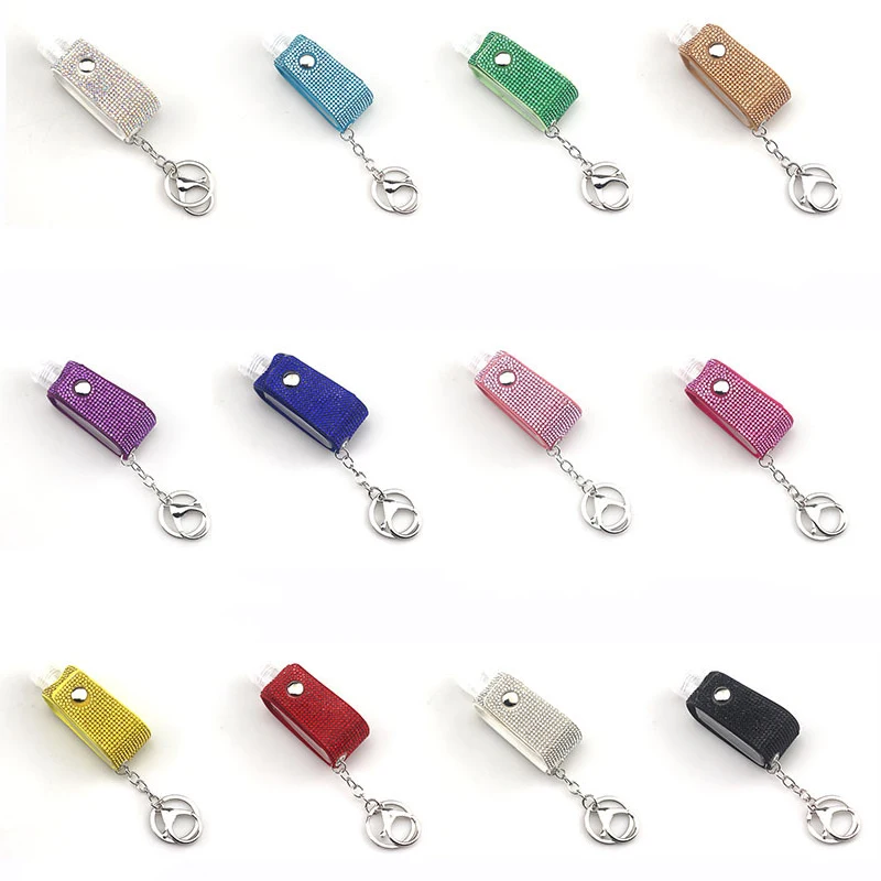 Dickmon Refillable Hand Sanitizer Bottle Key Chains Full Diamond ...