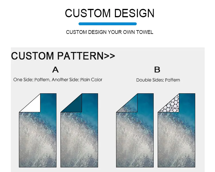 Lightweight Microfiber Beach Towel for Travel, Custom OEM