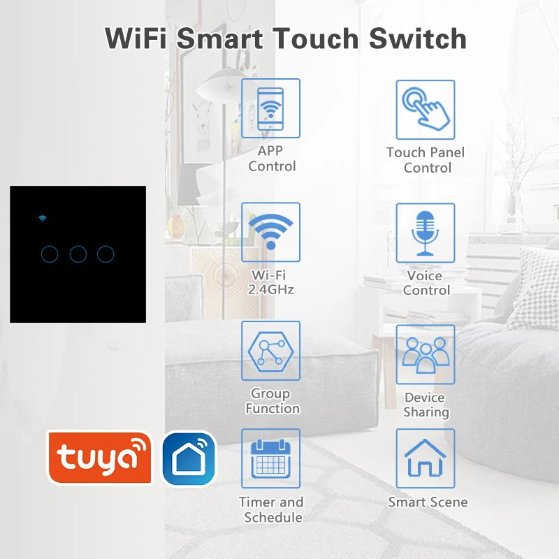 Eu Standard Intelligent Touch Switch With A Maximum Power Of 2000w ...