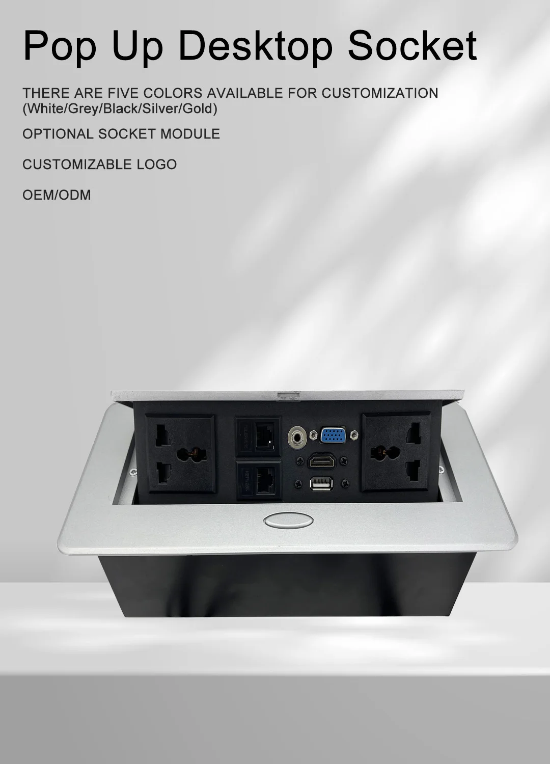 Boente Recessed Office Meeting Table Power Socket Outlet