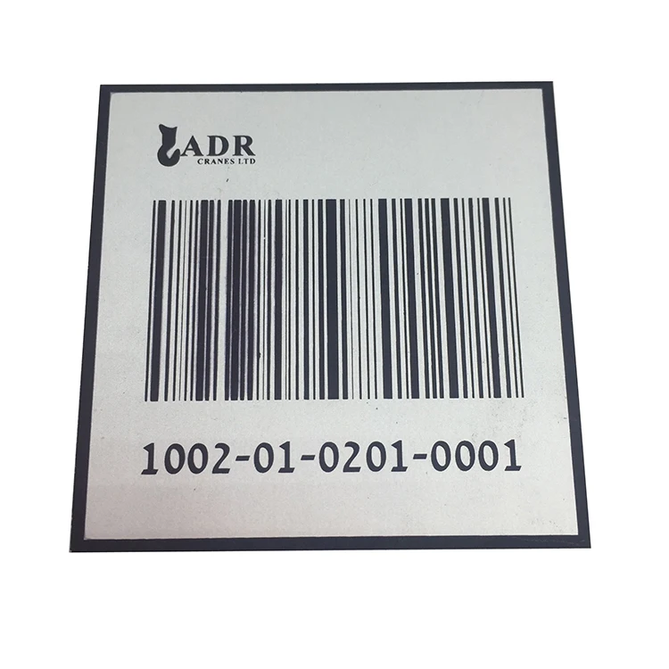 Customized Laser Engraving Aluminum Qr Code Printing Metal Name Plates ...