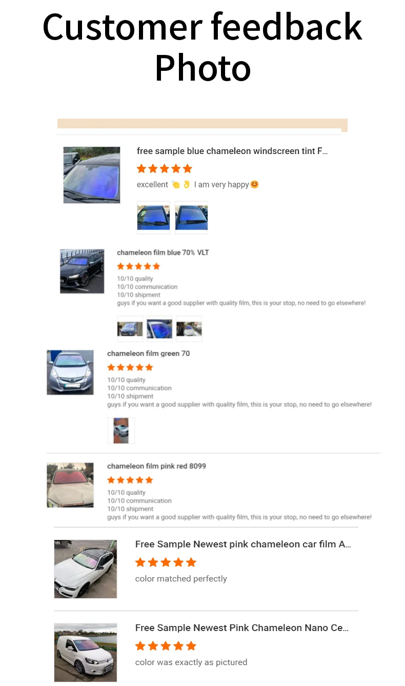 KSB Sunset Red Chameleon Tint Film - VLT 80% Car Window Film