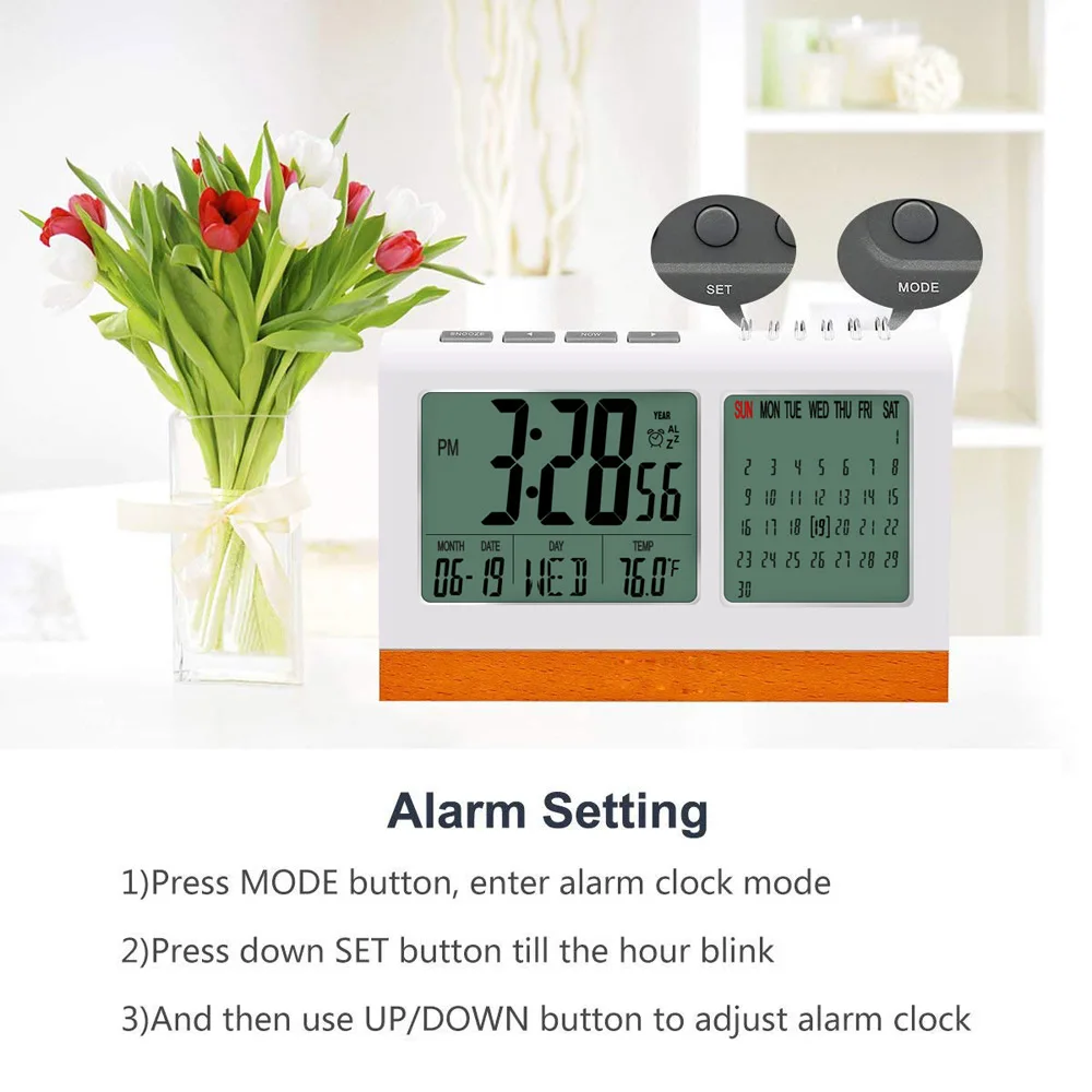 Large Display Desktop Alarm Clock Digital Clock Calendar| Alibaba.com