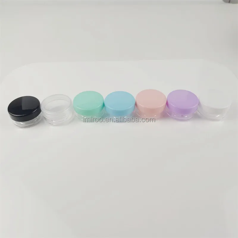 3g 5g 10g 15g 20g 30g 50g Ps Plastic Clear Cosmetic Nail Powder Jar Empty Refillable Glitter Pot ...