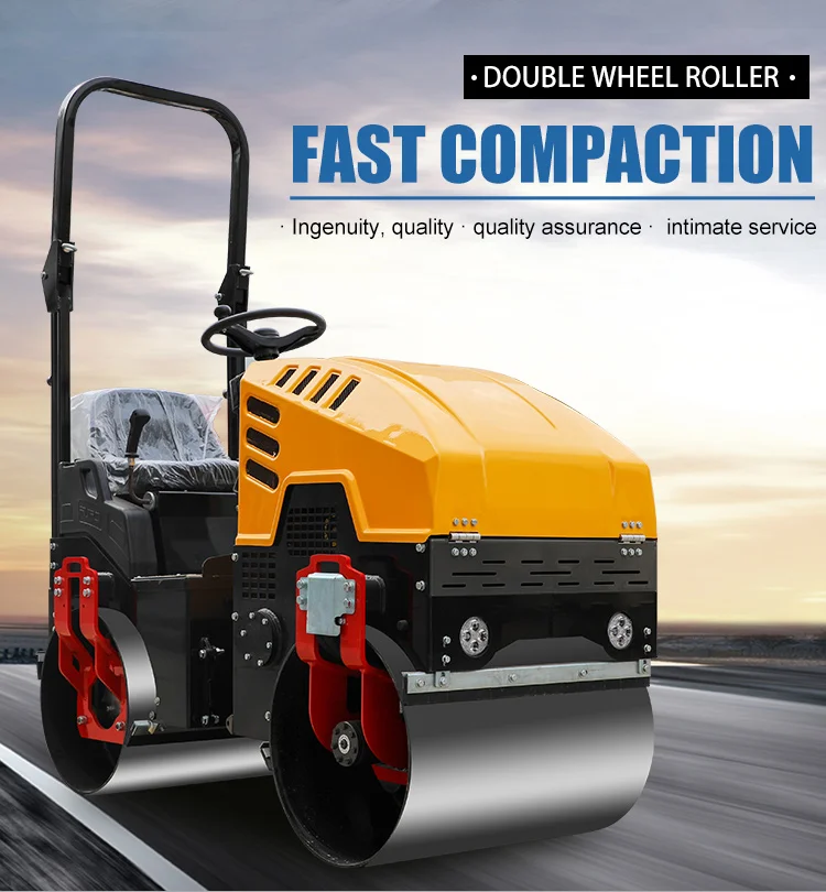 Industrial Compactor Machine Double Drum Vibratory 200kg Asphalt Oil ...