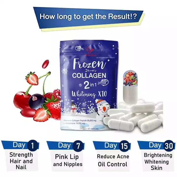 Frozen Collagen Peptide 2-in-1 Capsules Pills Herbal Supplement Skin ...