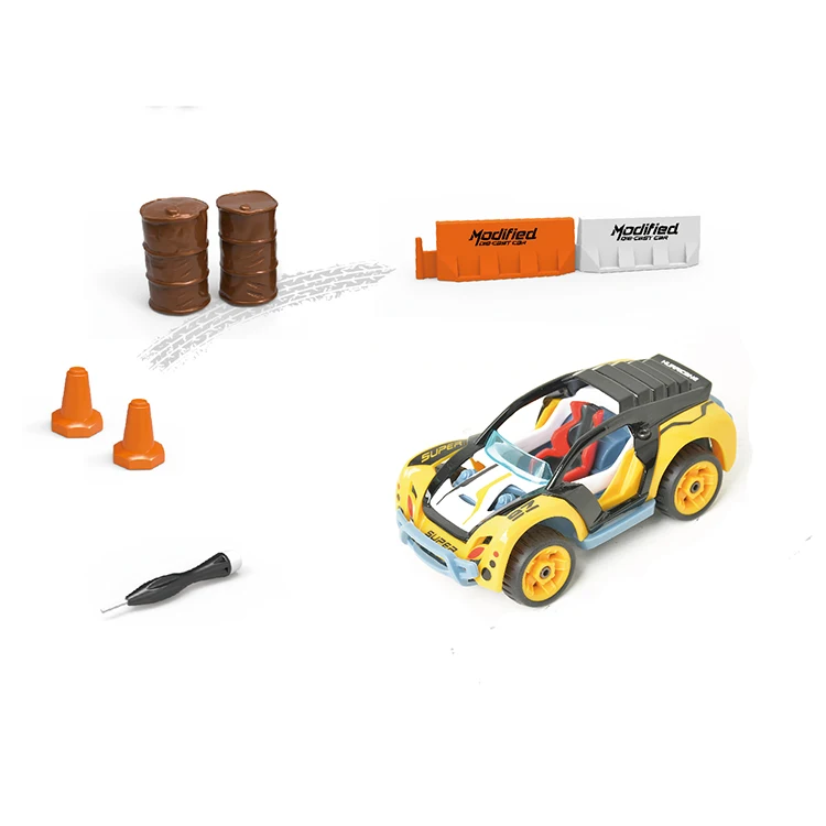 Metal Assembly Toy Car Mini Kids Plastic Gift Toy DIY Pull Back Car ...