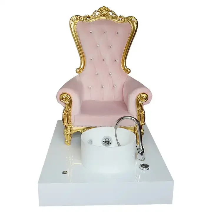 Luxury Beauty Blue Princess Chair White Foot Spa Massage Pedicure Chair ...