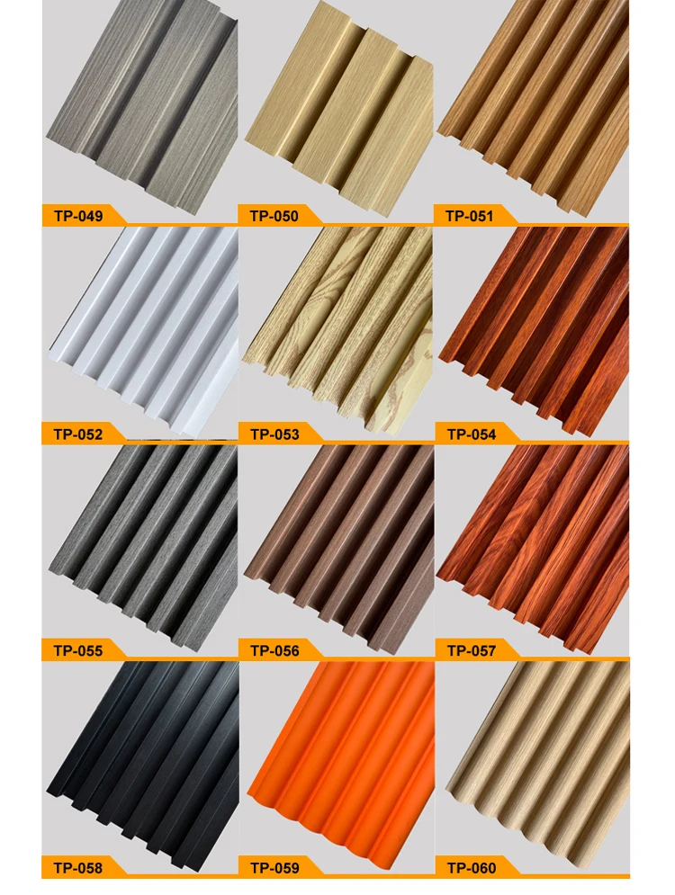 Wholesale Indoor Fluted Seamless Wave Slat Pvc Cladding Texture Slat ...