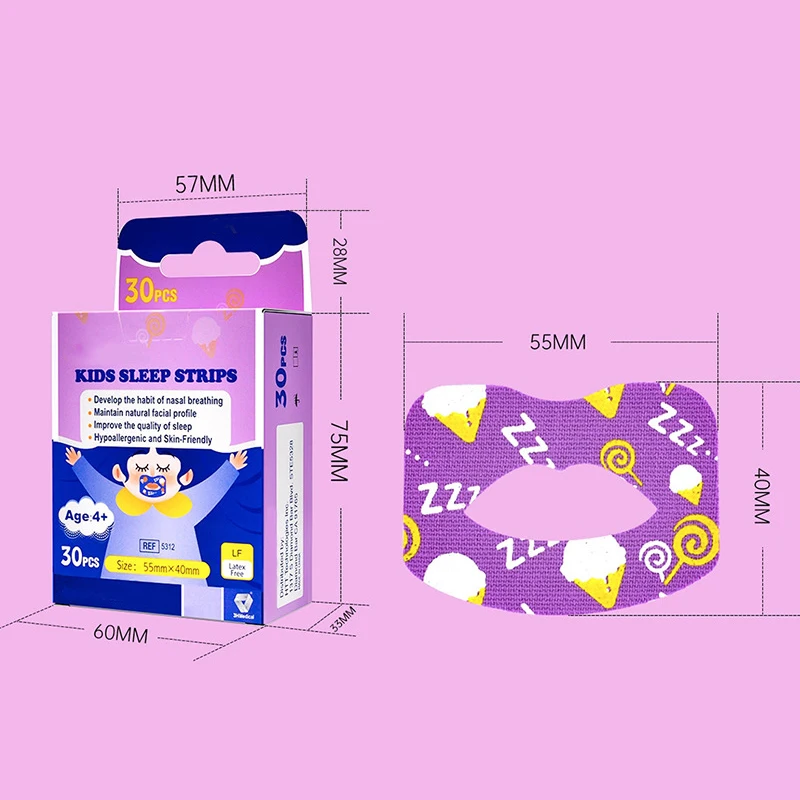 Cartoon Mouth Tape Stickers for Kids - Promote Nasal Breathing