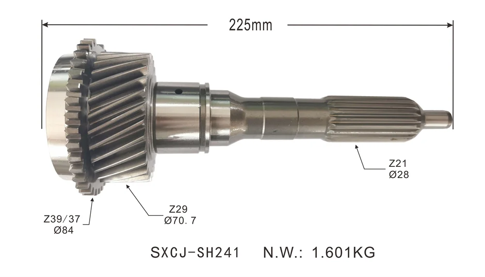 Customized Good Quality Manual Auto Parts Input Shaft For Toyota 2kd ...