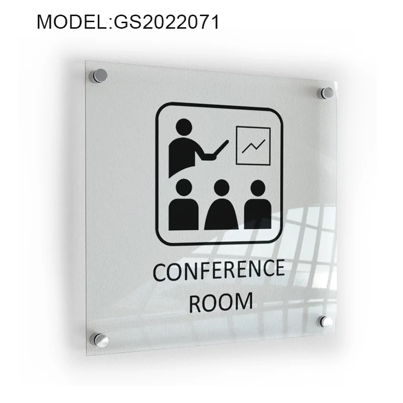Transparent Acrylic Signc Wall Mounted Signage For Office Door Name ...
