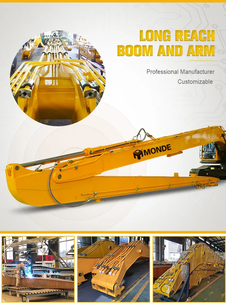 MONDE Customizable Sizes Excavator Long Arm Boom With Ce Certificate ...
