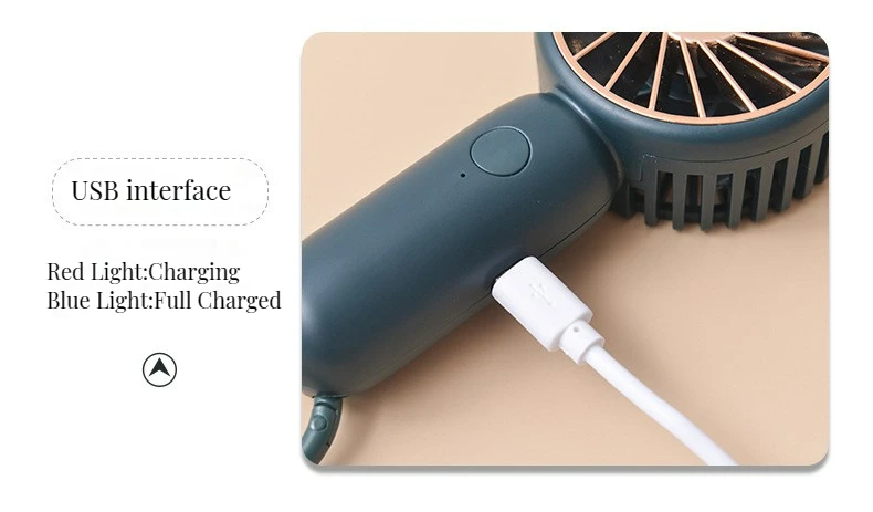 Mini Portable Fan Dual Motors Powerful Handheld Fan Cute Design 3 Speed ...