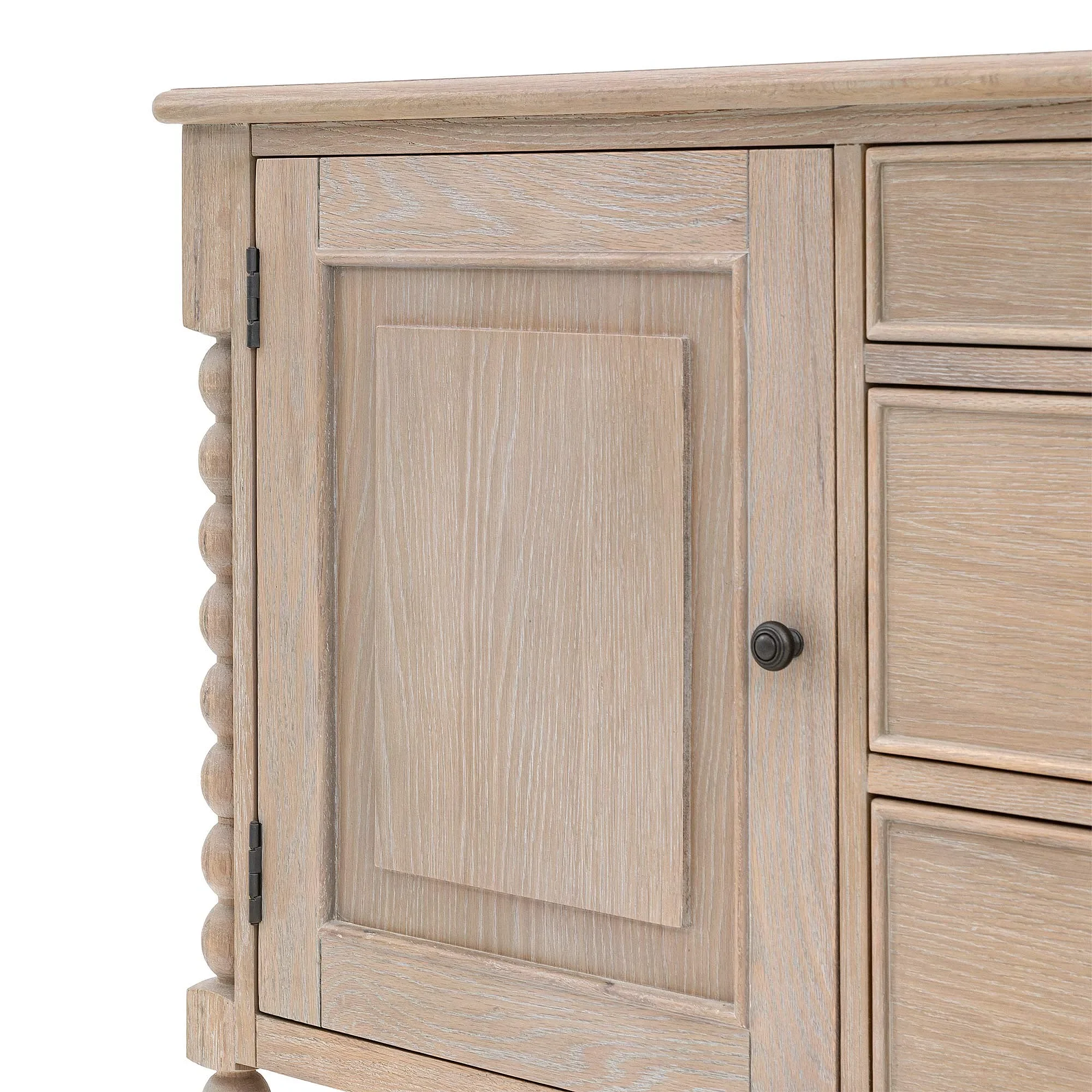 Modern Solid Oak Wood Console Storage Steel Dining Room Bedroom Buffet ...