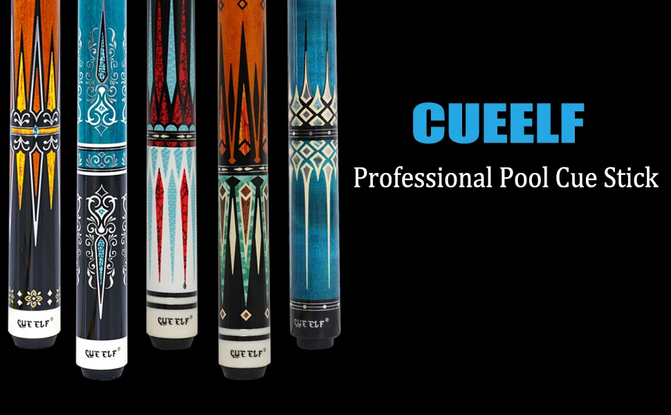Cueelf Low Deflection Shaft Billiard Pool Cue Professional Sticker Pool ...