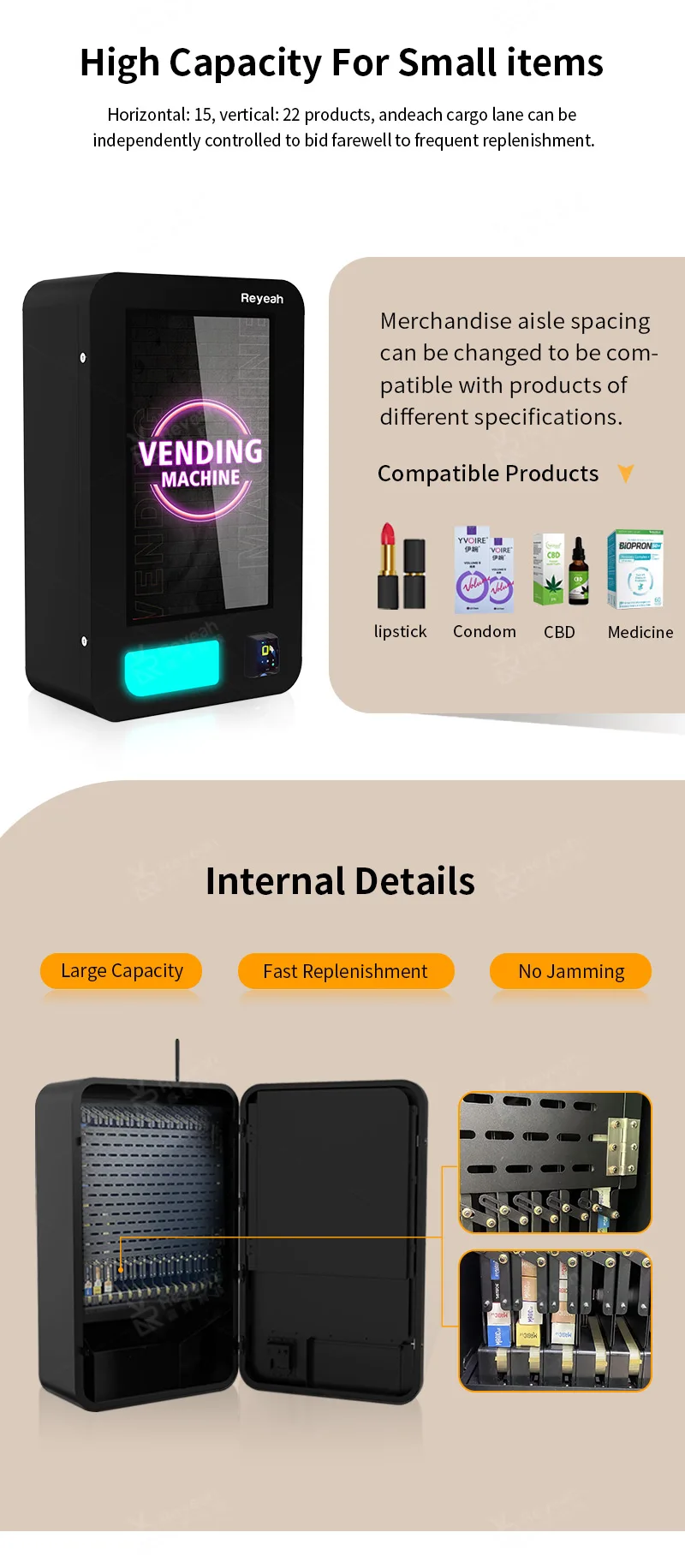 Wall Mounted Id Card Identification Vending Machine Small Combo Vending ...
