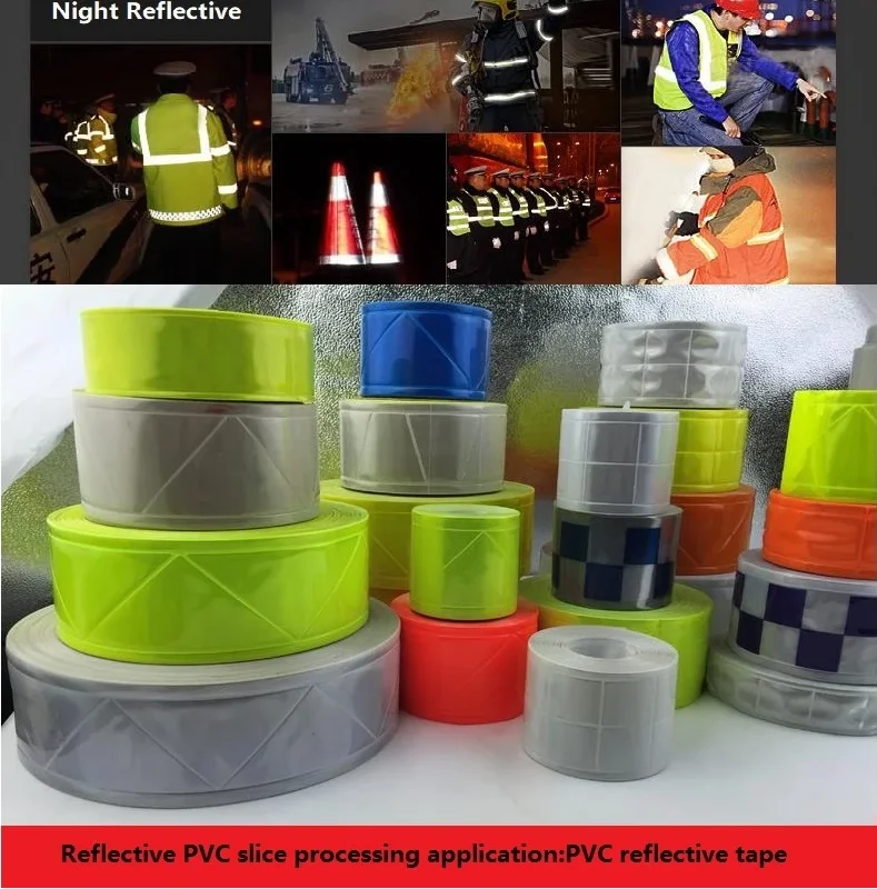 Safety Reflective Warning Strip Trim Band Pvc Vinyl Sew On Tape ...