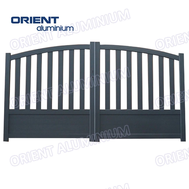 modern European main gate designs double door driveway powder coating ...