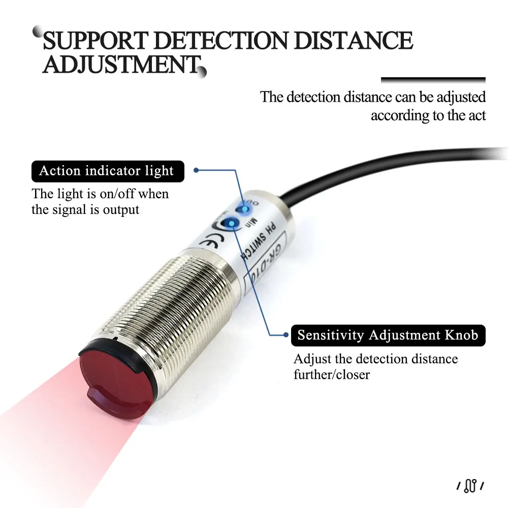 CORON GR Series Photoelectric Optical Sensors with M12/M18/M30 Threads ...