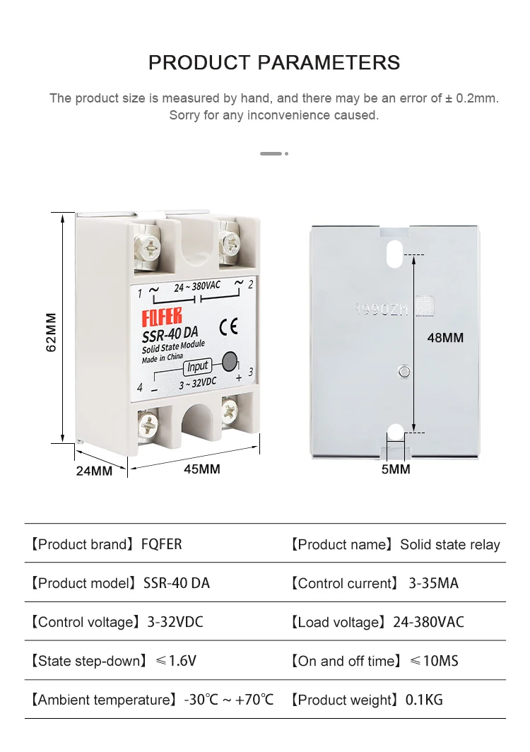 FQFER SSR 40DA - Reliable Solid State Relay for Industrial Control