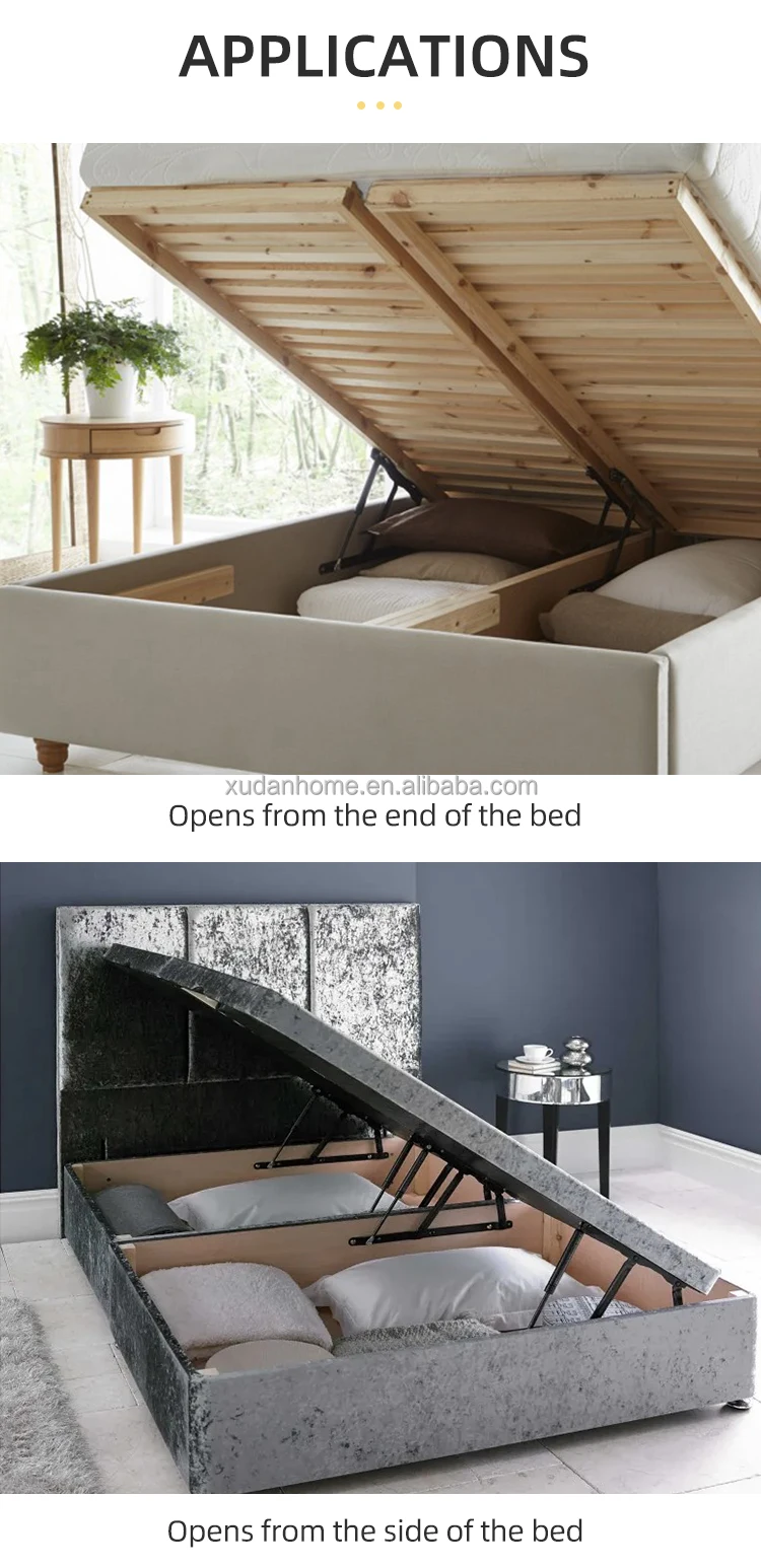 Pneumatic Rod Folding Foldable Bed Frame - Modern & Durable
